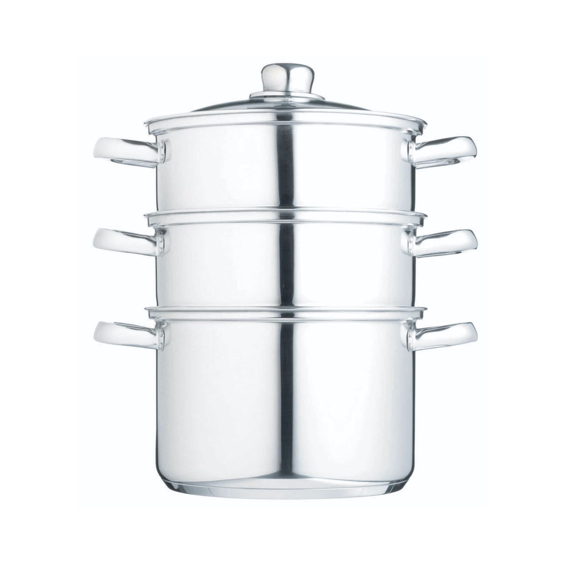 STEAMER SET 22CM 3 TIER STAINLESS STEEL - Woodbridge Kitchen Company