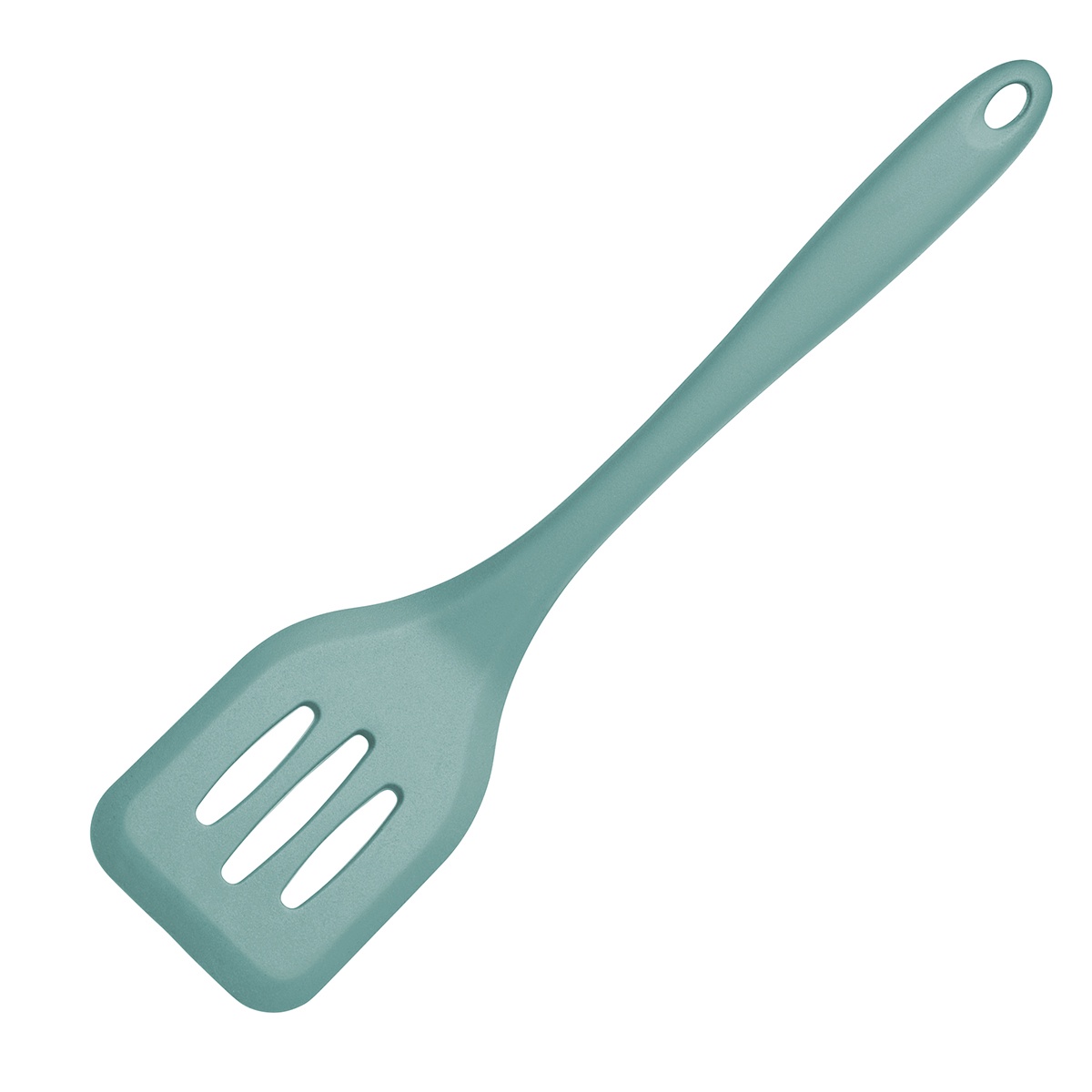 SILICONE SLOTTED TURNER - AQUA - Woodbridge Kitchen Company