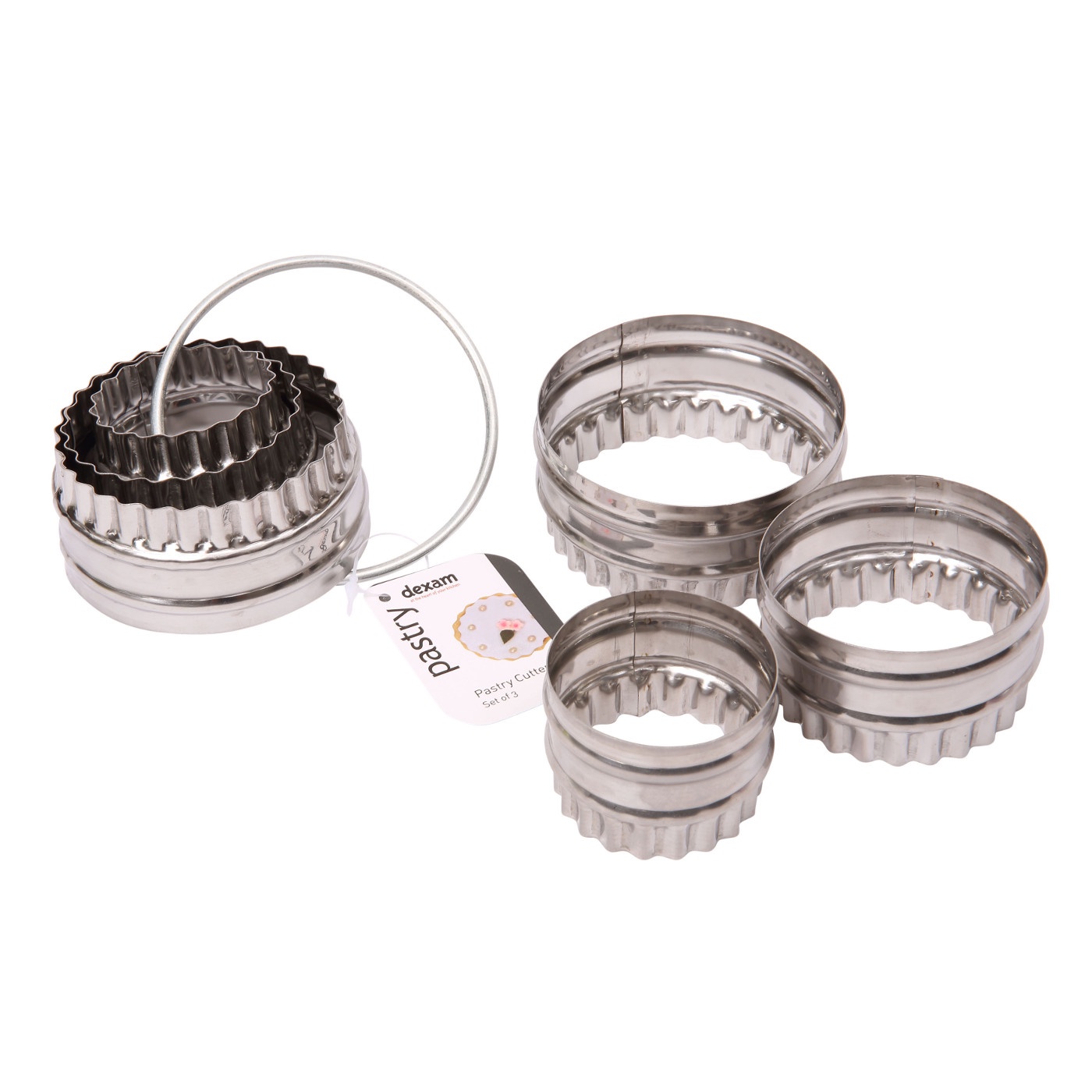 ROUND AND CRINKLE CUTTERS SET OF 3 - Woodbridge Kitchen Company