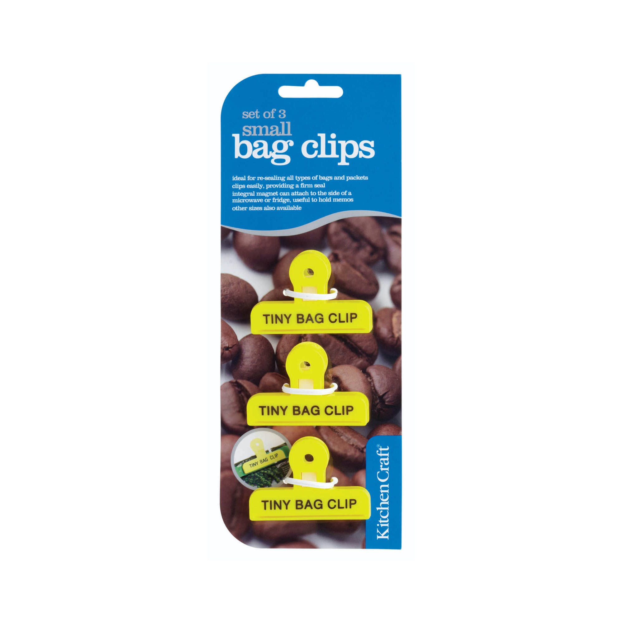 SMALL BAG CLIPS - PACK OF 3
