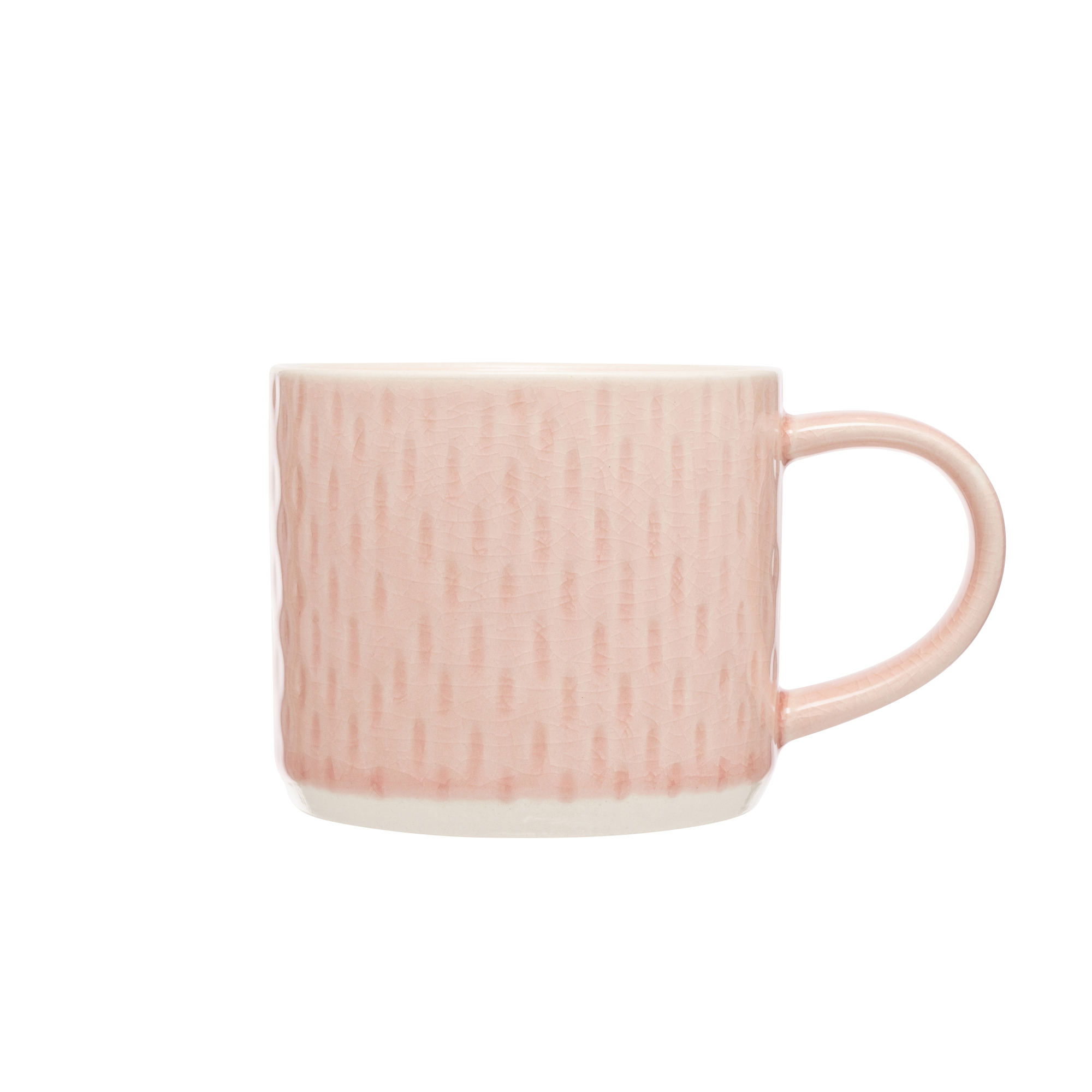 EMBOSSED PINK TEARDROP DESIGN MUG