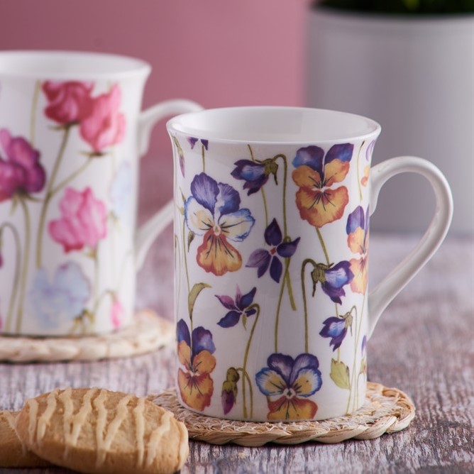 VIOLA FINE CHINA MUG - Woodbridge Kitchen Company