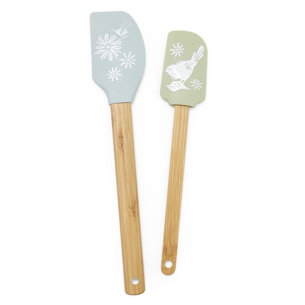 HOMESTEAD SET OF 2 SILICONE/BAMBOO SPATULAS - Woodbridge Kitchen Company