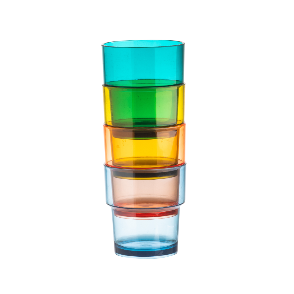 COLOURFUL STACKING TUMBLERS - SET OF 4 - Woodbridge Kitchen Company